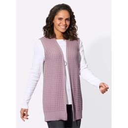 WITT WEIDEN Long-Strickweste in mauve | Gr.: 36