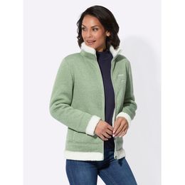 WITT WEIDEN Fleecejacke in eucalyptus-meliert | Gr.: 38