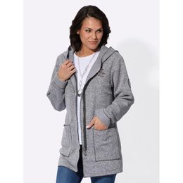 WITT WEIDEN Strickfleece-Jacke in anthrazit-meliert | Gr.: 40