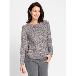 WITT WEIDEN Rundhals-Pullover in mauve-meliert | Gr.: 46