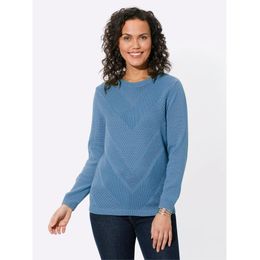 WITT WEIDEN Langarm-Pullover in mittelblau | Gr.: 36