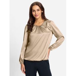 WITT WEIDEN Satin-Bluse in beige | Gr.: 36