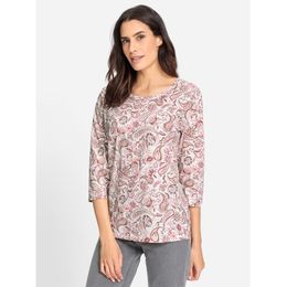 WITT WEIDEN Print-Shirt in ecru-rosenholz-bedruckt | Gr.: 38