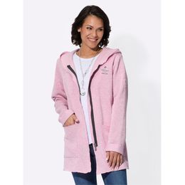 WITT WEIDEN Strickfleece-Jacke in rosé-meliert | Gr.: 38