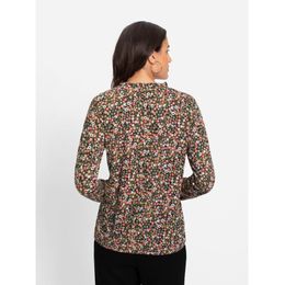 WITT WEIDEN Shirt in grapefruit-oliv-bedruckt | Gr.: 36