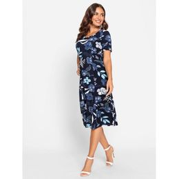 WITT WEIDEN Jersey-Kleid in marine-jeansblau-bedruckt | Gr.: 19