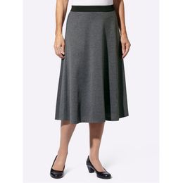 WITT WEIDEN Jerseyrock in schwarz + anthrazit-meliert | Gr.: 38