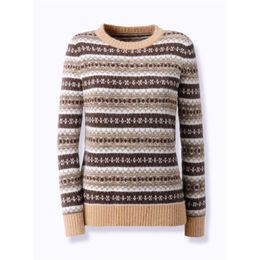 WITT WEIDEN Jacquardpullover in camel-sesam-gemustert | Gr.: 36