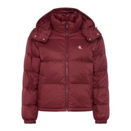 Steppjacke Calvin Klein Jeans "ESSENTIAL MIDWEIGHT PUFFER JACKE", Damen, Gr. L (42), tawny port, Web, Obermaterial: 100% Polyamid, regular fit normal, Rundhals, eingesetzt gerader Abschluss, Jacken, Mit Rundhalsausschnitt, regular fit