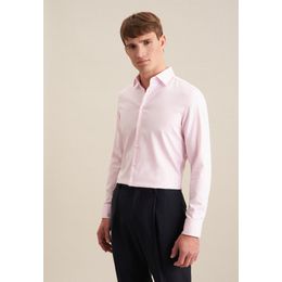 Businesshemd Seidensticker "Schwarze Rose", Herren, Gr. S (37), normale Ärmellängen, rosé, 100% Baumwolle, unifarben, skinny fit, 2-Knopf-Manschette, Hemden, X-Slim 1/1 Kentkragen Uni