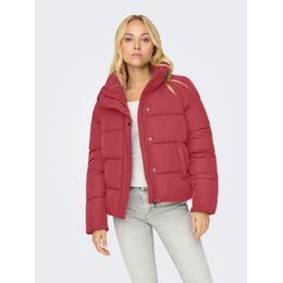 Steppjacke Only "ONLNEWCOOL PUFFER JACKET OTW NOOS", Damen, Gr. S, rot (karanda rot), Web, Obermaterial: 100% Polyester, unifarben, Jacken Steppjacke