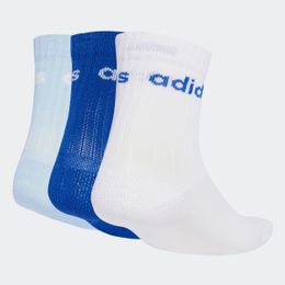 Funktionssocken adidas Performance "LIN KIDS CRW 3P", Kinder, Gr. 22-24, weiß (weiß, globlu, royblu), Obermaterial: 65% Baumwolle, 31% Polyester, 4% Elasthan, Socken