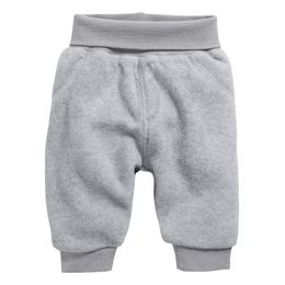 Schnizler Baby Pumphose Fleece mit Strickbund in Grau/Melange | Gr.: 86