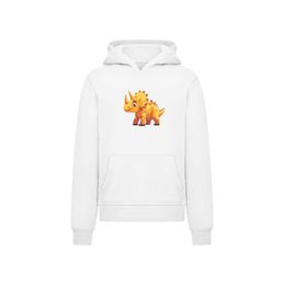 F4NT4STIC Hoodie S&uuml;&szlig;er Triceratops Dinosaurier in wei&szlig; | Gr.: 146/152