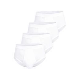 G&ouml;tzburg G&ouml;tzburg Slip 4Er Pack Classic Feinripp in wei&szlig;-hell-uni | Gr.: 5