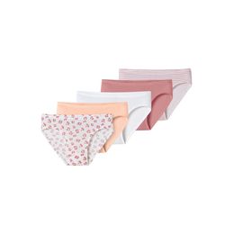 Schiesser Slip M&auml;dchen Gr&ouml;&szlig;e 116 apricot / dunkelpink / wei&szlig;