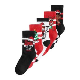 next Socken Jungen Größe 19/22 grün / rot / schwarz / weiß