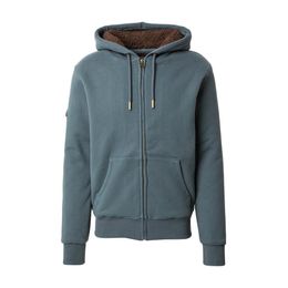 Superdry & Co Zip-Up Hoodie 'BORG' male Grey size L
