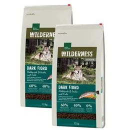 REAL NATURE WILDERNESS Trockenfutter Hund, Senior, Dark Fjord Rothirsch und Lachs mit Ente 2x12 kg