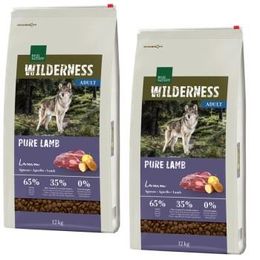 REAL NATURE WILDERNESS Trockenfutter Hund, Adult, Pure Lamb 2x12 kg