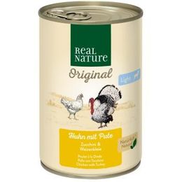 REAL NATURE Light Nassfutter Hund, Adult, Huhn mit Pute 24x400 g
