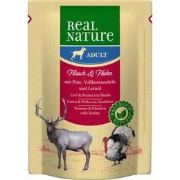 REAL NATURE Nassfutter Hund, Adult, Hirsch und Huhn 24x300 g