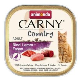 animonda Carny Nassfutter Katze Adult Country Rind, Lamm, Fasan 128x100 g