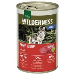 REAL NATURE WILDERNESS Nassfutter Hund, Adult, Pure Beef 24x400 g