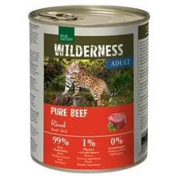 REAL NATURE WILDERNESS Nassfutter Katze, Adult Pure Beef 24x800 g