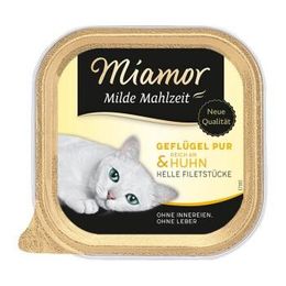 Miamor Milde Mahlzeit Geflügel pur und Huhn 64x100 g