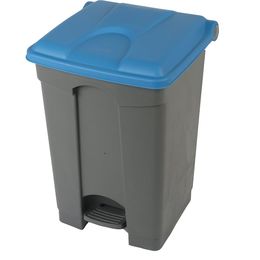 Probbax Treteimer, Volumen 45 l, BxHxT 410 x 600 x 400 mm, grau, Deckel blau
