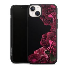 DeinDesign iPhone 14 Handy Premium Silikon H&uuml;lle Handyh&uuml;lle schwarz Case Vintage Rose Pink Silikon Premium Case