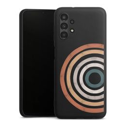 DeinDesign Galaxy A13 4G Handy Premium Silikon Hülle Handyhülle schwarz Case Circle Rainbow Water Colour Silikon Premium Case