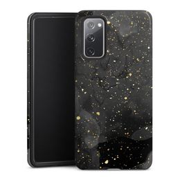 DeinDesign Galaxy S20 FE Handy Panzer Handyh&uuml;lle robuste Outdoor H&uuml;lle Schutzh&uuml;lle gl&auml;nzend Gold & Copper Glitzer Marble Tough Case