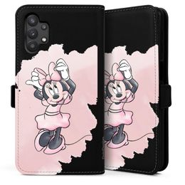 DeinDesign Galaxy A32 5G Handy Klapph&uuml;lle Handyh&uuml;lle aus Kunst Leder schwarz Flip Case Motiv Ohne Hintergrund Disney Sideflip mit langer Lasche