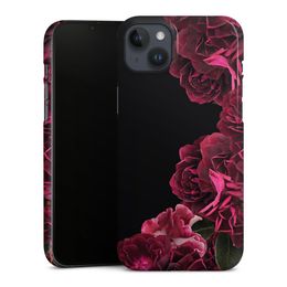 DeinDesign iPhone 14 Plus Handy Premium Case Smartphone Handyh&uuml;lle Schutzh&uuml;lle gl&auml;nzend Vintage Rose Pink Premium Case