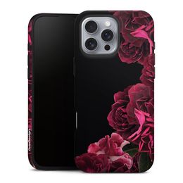 DeinDesign iPhone 16 Pro Max Handy Panzer Handyh&uuml;lle robuste Outdoor H&uuml;lle Schutzh&uuml;lle gl&auml;nzend Vintage Rose Pink Tough Case