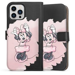 DeinDesign iPhone 13 Pro Max Handy Klapph&uuml;lle Handyh&uuml;lle aus Kunst Leder schwarz Flip Case Motiv Ohne Hintergrund Disney Sideflip mit langer Lasche