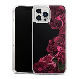 DeinDesign iPhone 13 Pro Max Handy Silikon H&uuml;lle Case transparent Handyh&uuml;lle Vintage Rose Pink Silikon Case