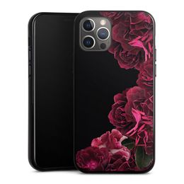 DeinDesign iPhone 12 Pro Handy Silikon H&uuml;lle Case schwarz Handyh&uuml;lle Vintage Rose Pink