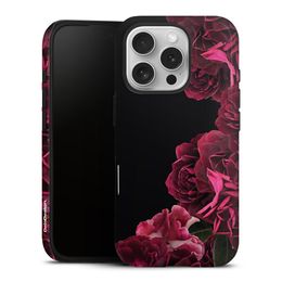 DeinDesign iPhone 16 Pro Handy Panzer Handyh&uuml;lle robuste Outdoor H&uuml;lle Schutzh&uuml;lle gl&auml;nzend Vintage Rose Pink Tough Case