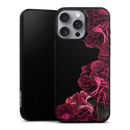 DeinDesign iPhone 16 Pro Max Handy Slim Case extra d&uuml;nn Silikon Handyh&uuml;lle schwarz H&uuml;lle Vintage Rose Pink Silikon Slim Case