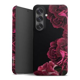 DeinDesign Galaxy S25 Handy Premium Case Smartphone Handyh&uuml;lle Schutzh&uuml;lle matt Vintage Rose Pink Premium Case