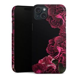 DeinDesign iPhone 15 Plus Handy Premium Case Smartphone Handyh&uuml;lle Schutzh&uuml;lle gl&auml;nzend Vintage Rose Pink Premium Case
