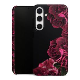 DeinDesign Galaxy S24 Handy Premium Case Smartphone Handyh&uuml;lle Schutzh&uuml;lle gl&auml;nzend Vintage Rose Pink Premium Case