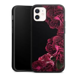 DeinDesign iPhone 12 mini Handy Premium Silikon H&uuml;lle Handyh&uuml;lle schwarz Case Vintage Rose Pink Silikon Premium Case