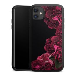 DeinDesign iPhone 11 Handy Premium Silikon H&uuml;lle Handyh&uuml;lle schwarz Case Vintage Rose Pink Silikon Premium Case
