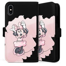 DeinDesign iPhone X Handy Klapph&uuml;lle Handyh&uuml;lle aus Kunst Leder schwarz Flip Case Motiv Ohne Hintergrund Disney Sideflip mit langer Lasche
