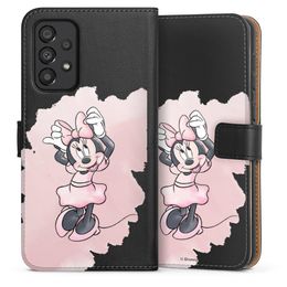 DeinDesign Galaxy A33 5G Handy Klapph&uuml;lle Handyh&uuml;lle aus Kunst Leder schwarz Flip Case Motiv Ohne Hintergrund Disney Sideflip mit langer Lasche
