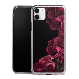 DeinDesign iPhone 11 Handy Slim Case Silikon Handyh&uuml;lle transparent H&uuml;lle extra d&uuml;nn Vintage Rose Pink Silikon Slim Case
